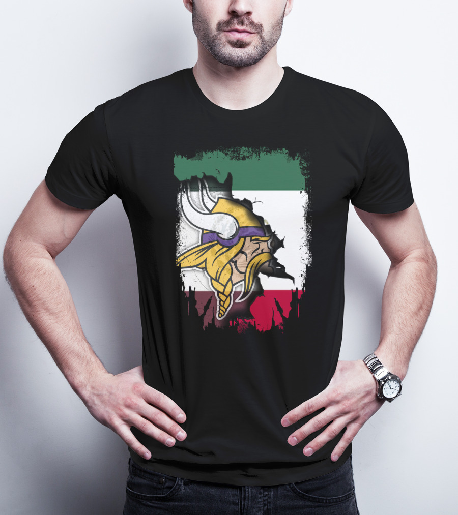 Together Mexico Viking Flag Iconic Fusion T-Shirt