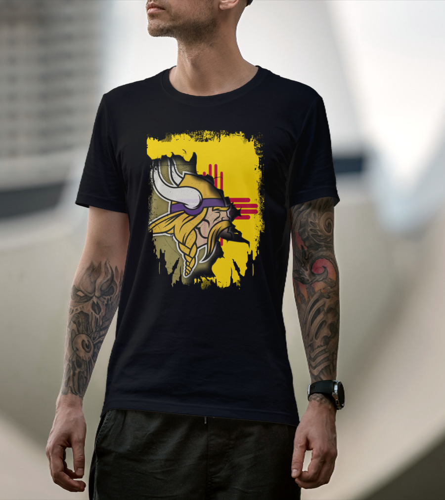 New Mexico With Vikings And Zia T-Shirt