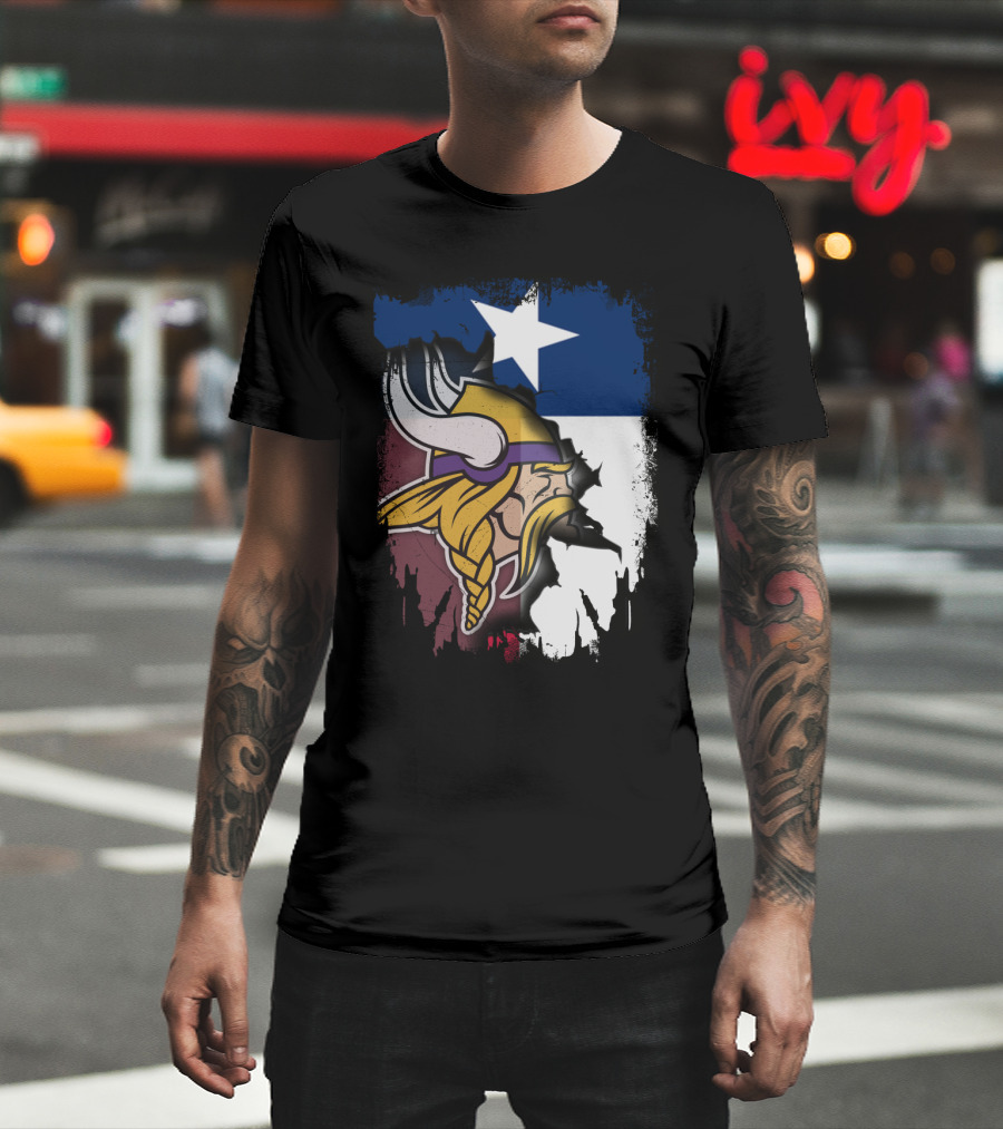 Texas Pride With Vikings Spirit T-Shirt