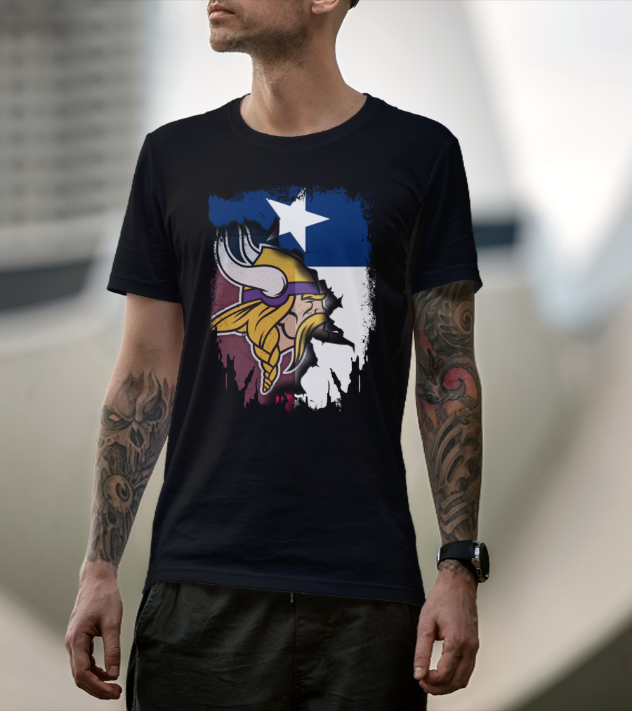 Texas Pride With Vikings Spirit T-Shirt