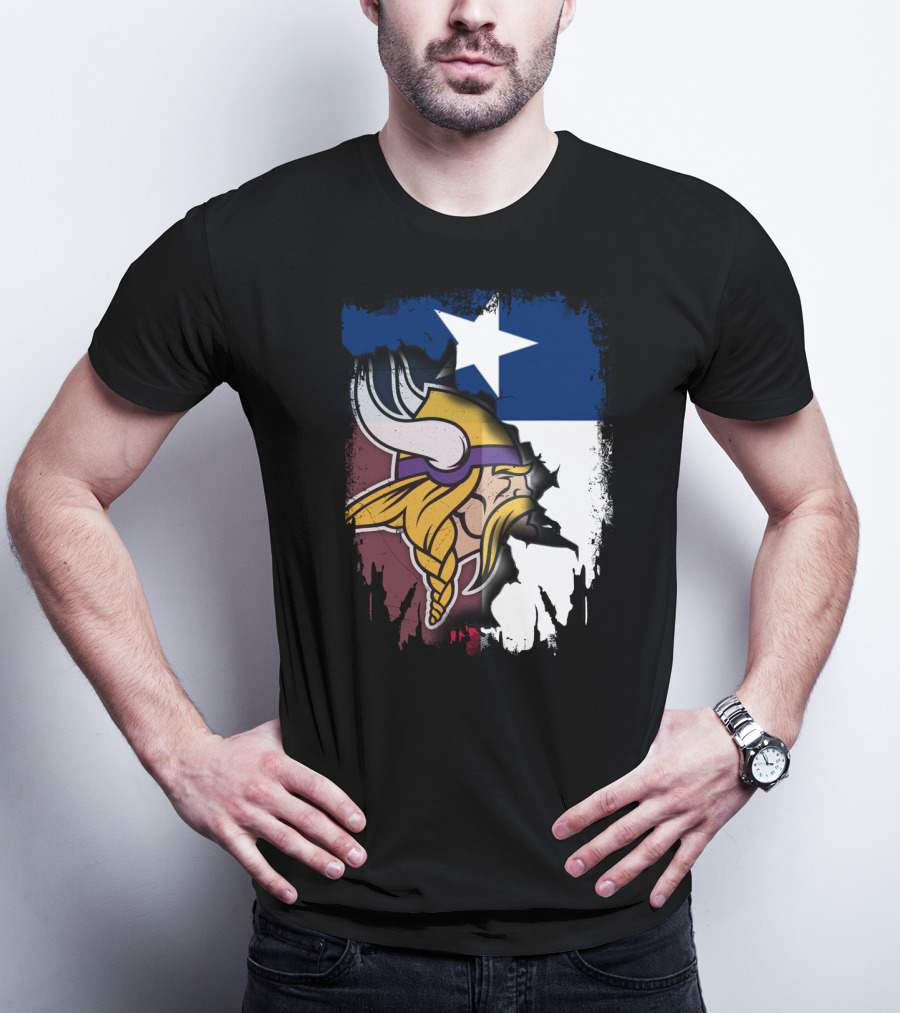Texas Pride With Vikings Spirit T-Shirt