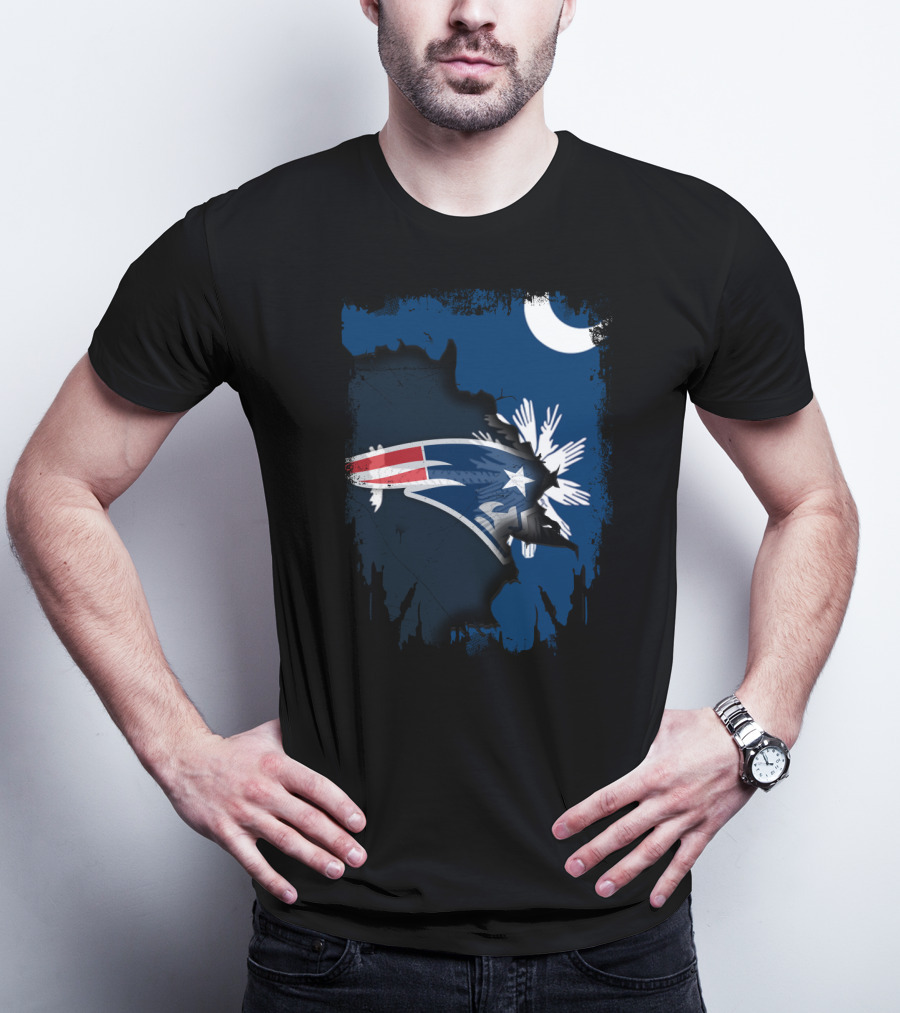Together South Carolina With New England Patriots Logo And State Flag Elements T-Shirt