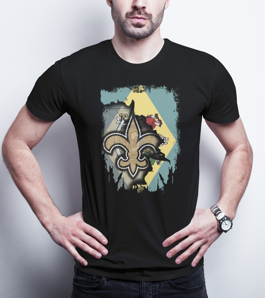 Delaware And Saints Fleur-de-Lis United Collaboration T-Shirt