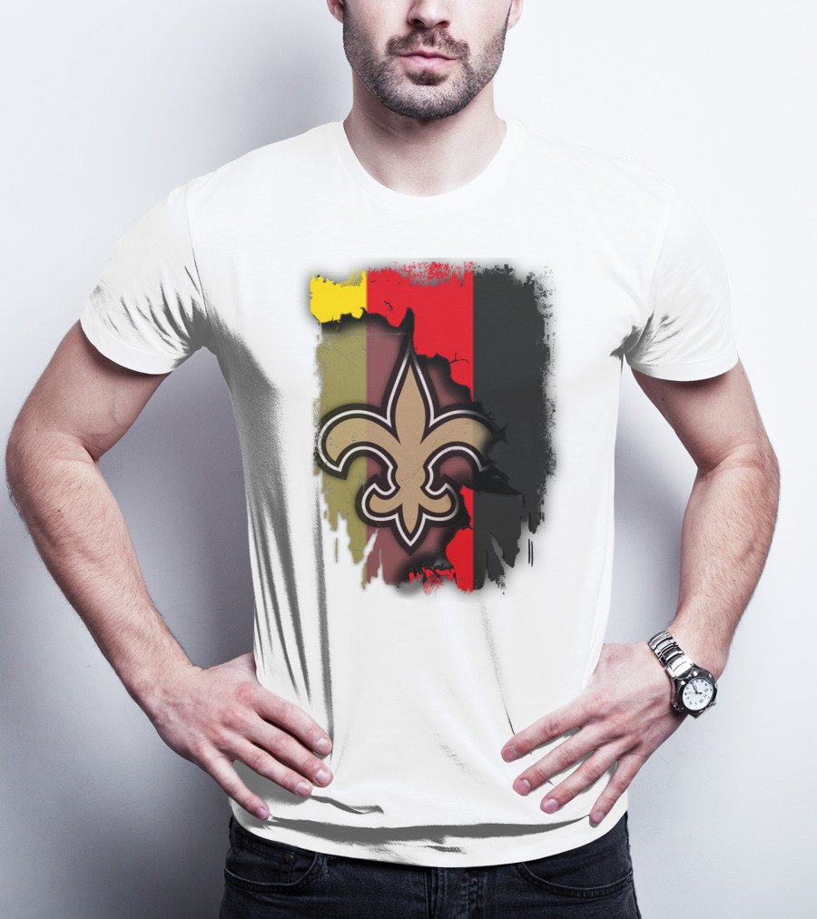 Germany Colors With Saints Fleur-de-Lis Emblem T-Shirt