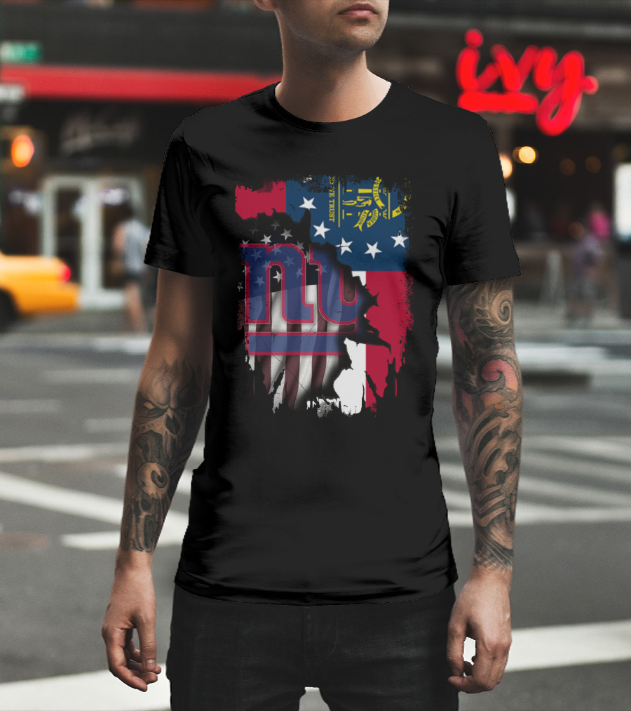 Together Georgia With Giants American Flag And State Symbolism T-Shirt