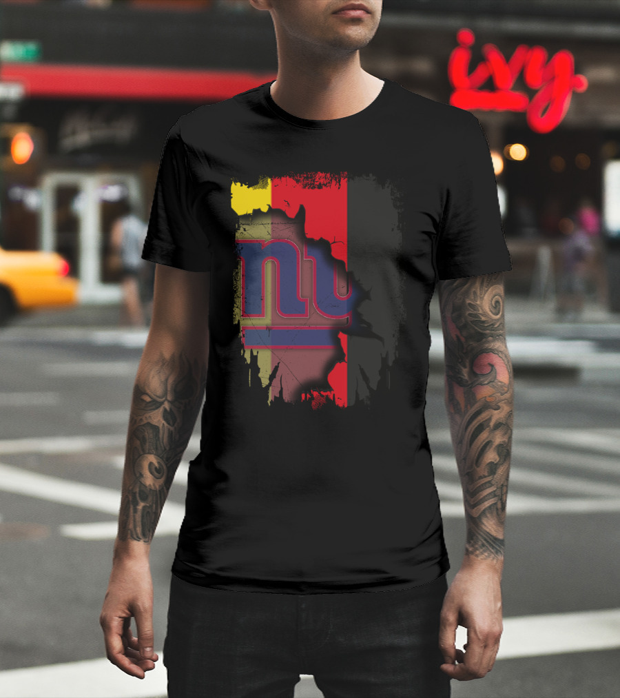 Together Germany New York Giants Flag Background T-Shirt