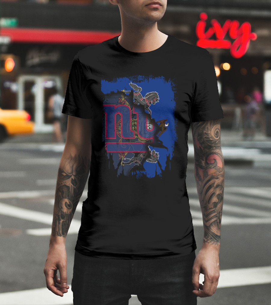Pennsylvania Emblem With New York Giants Logo Integration T-Shirt