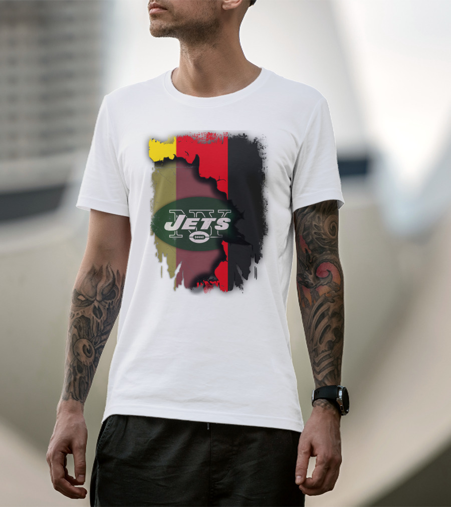 Germany Flag With New York Jets T-Shirt