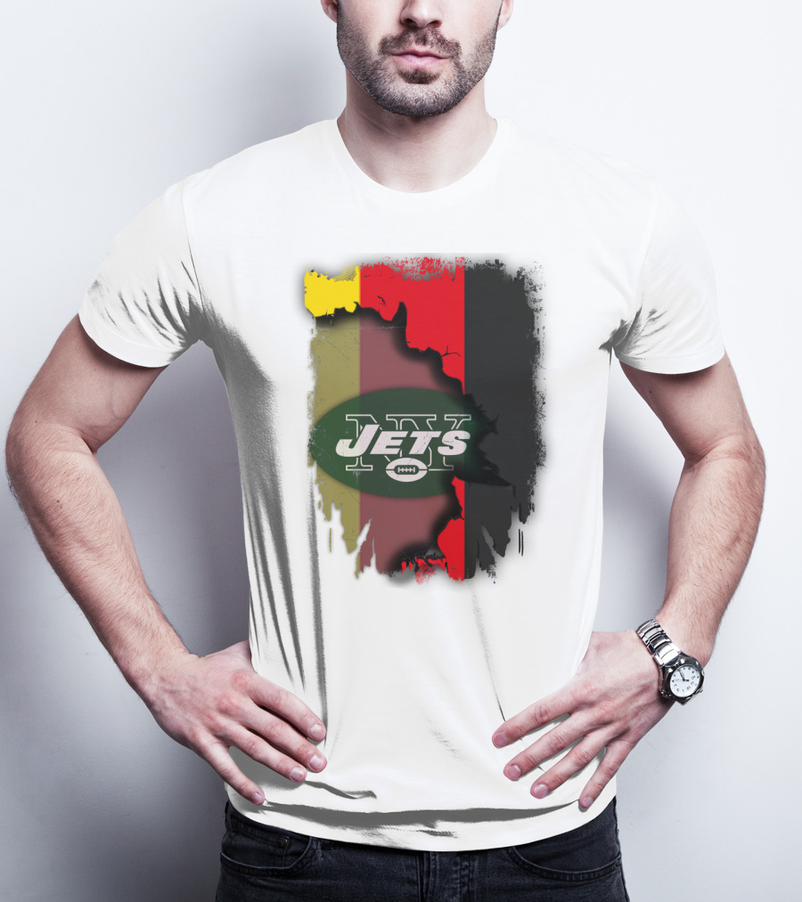 Germany Flag With New York Jets T-Shirt