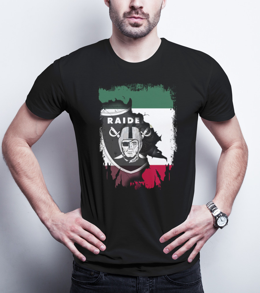 Together Mexico Raiders Nation Flag Shield T-Shirt