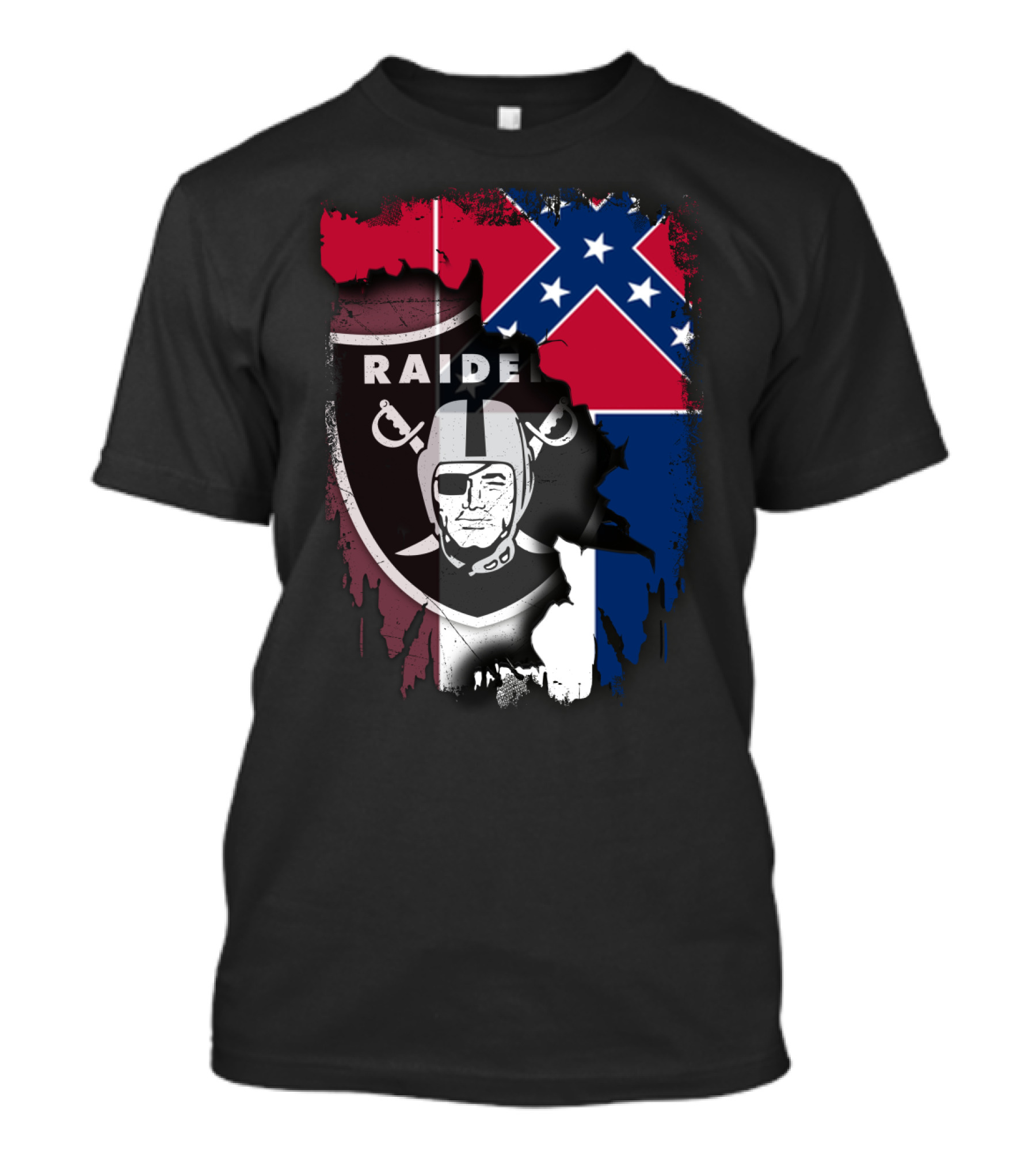 Raiders With Confederate Flag Mississippi Together T-Shirt