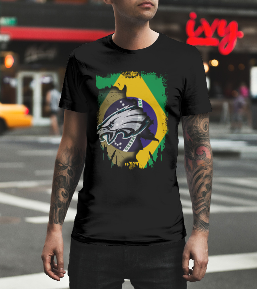 Together Brazil Philadelphia Eagles Fusion T-Shirt