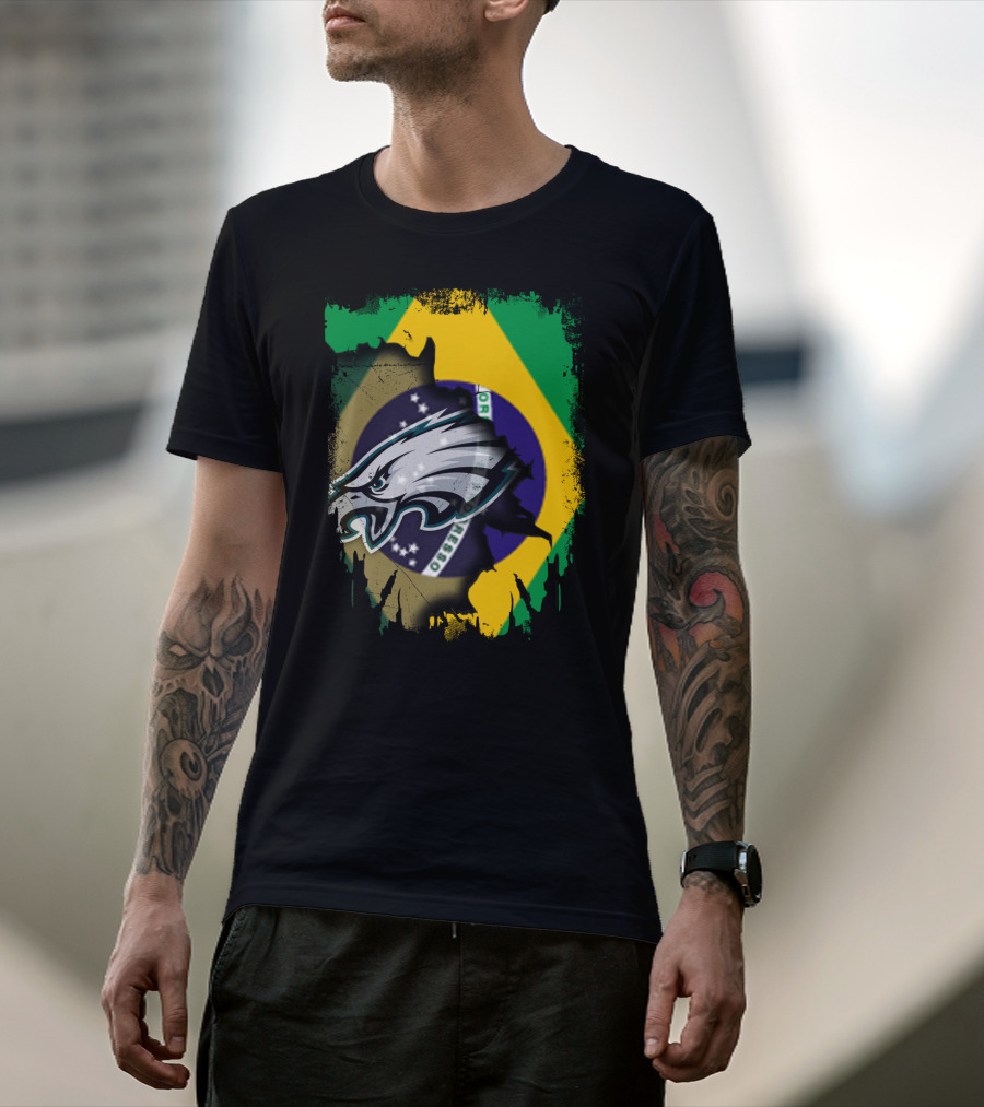 Together Brazil Philadelphia Eagles Fusion T-Shirt