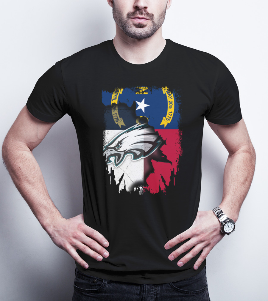 Together North Carolina Eagles Flag Fusion T-Shirt