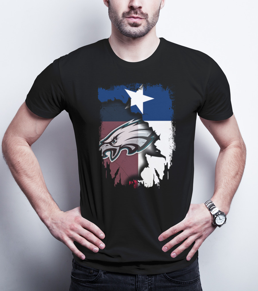 Together Texas Philadelphia Eagles Lone Star Pride T-Shirt