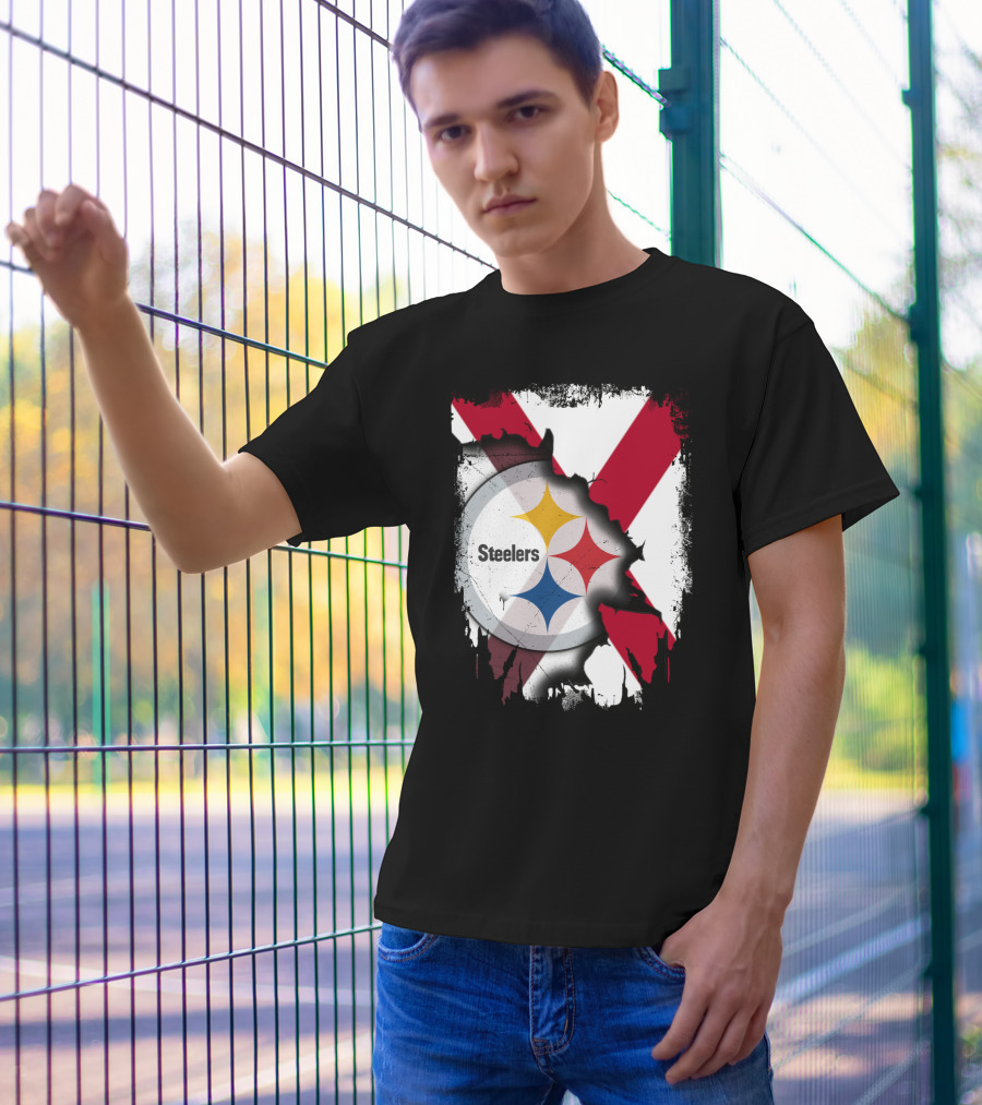 Together Alabama Steelers Logo Cross T-Shirt