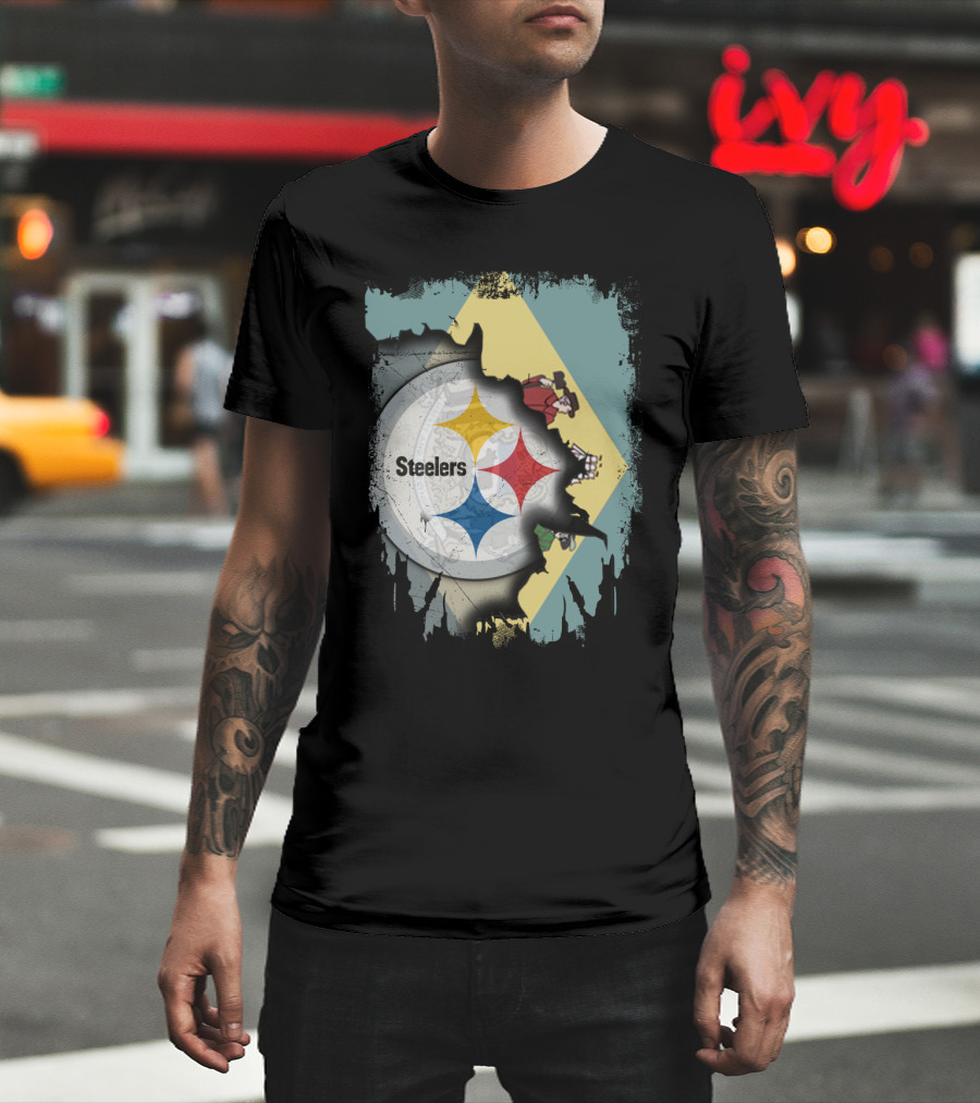 Delaware Flag Steel Logo Fusion Steelers Together T-Shirt