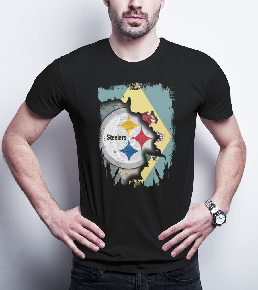 Delaware Flag Steel Logo Fusion Steelers Together T-Shirt