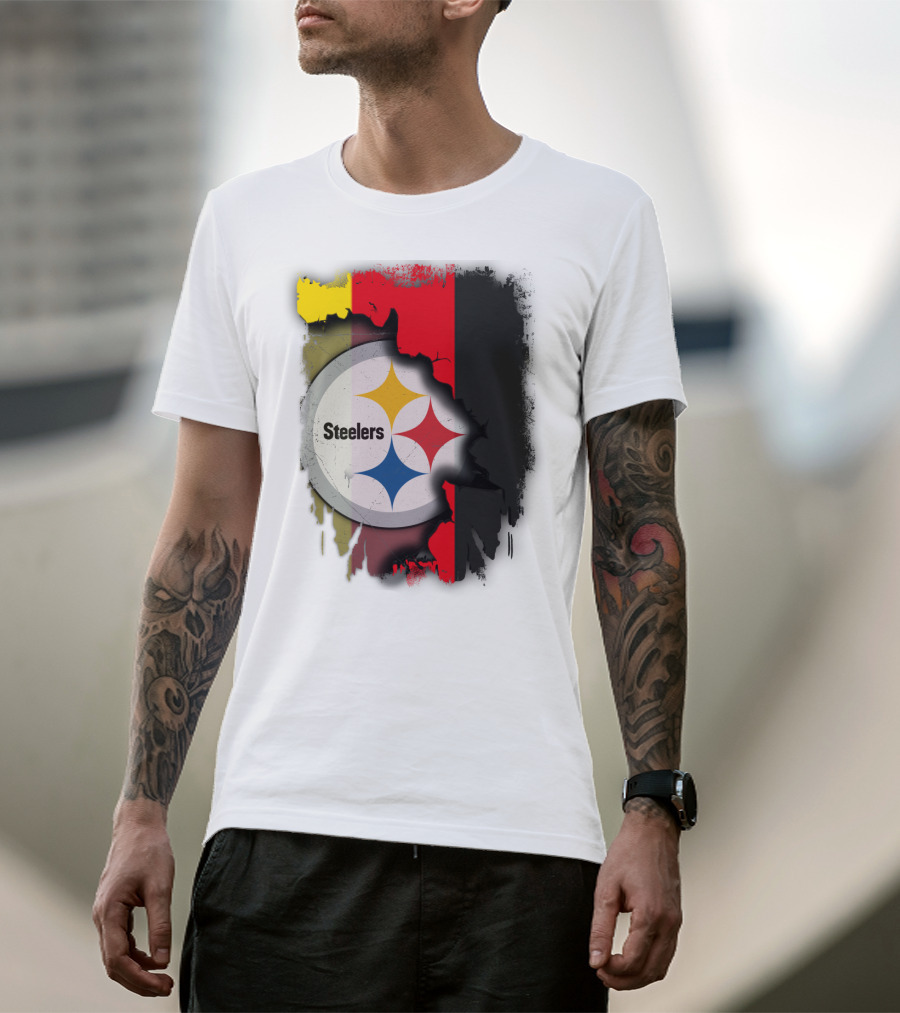Germany Steelers Fusion With Flag And Logo Elements T-Shirt