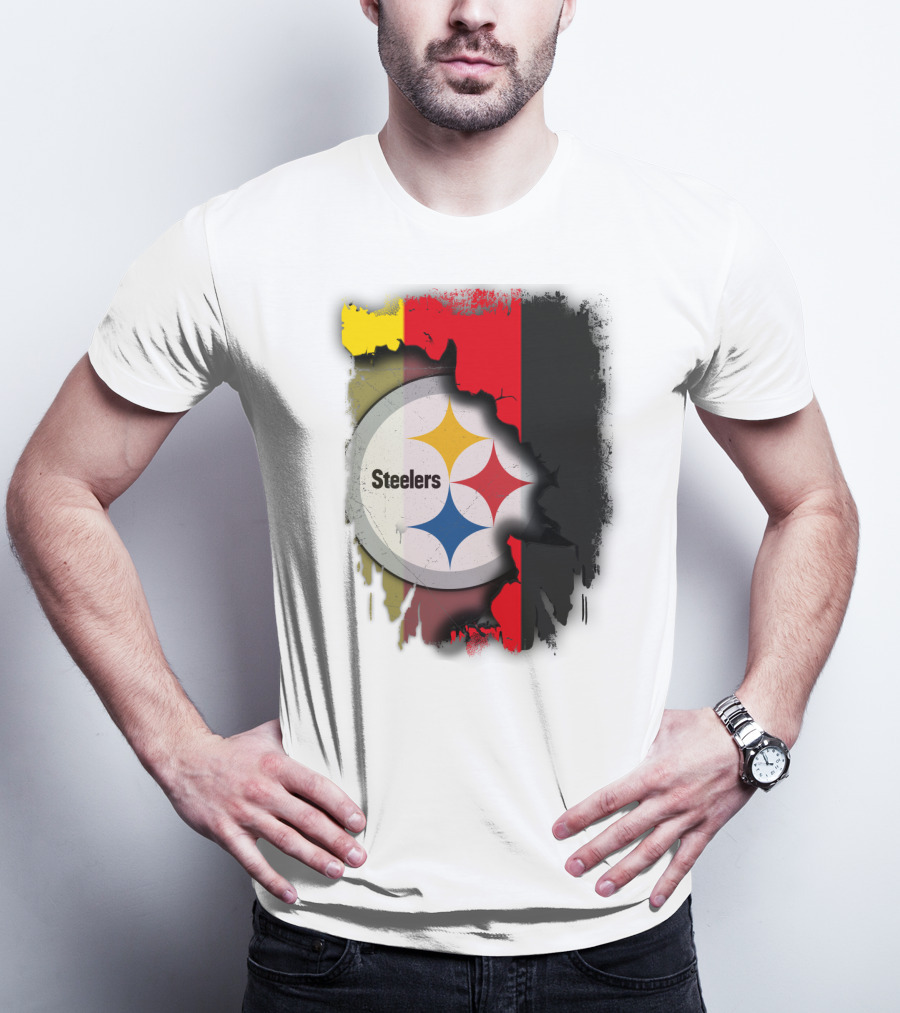 Germany Steelers Fusion With Flag And Logo Elements T-Shirt