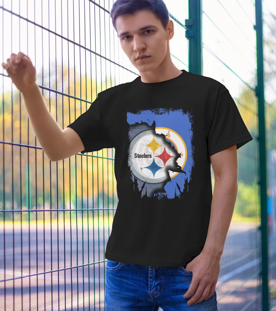 Steelers And Minnesota United Iconic Symbol Fusion T-Shirt
