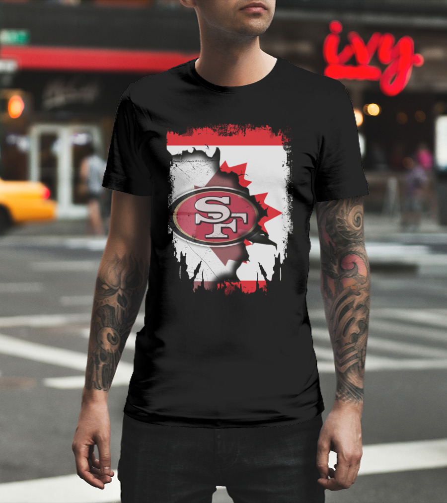 Together Canada SF 49ers Map Symbol Flag T-Shirt