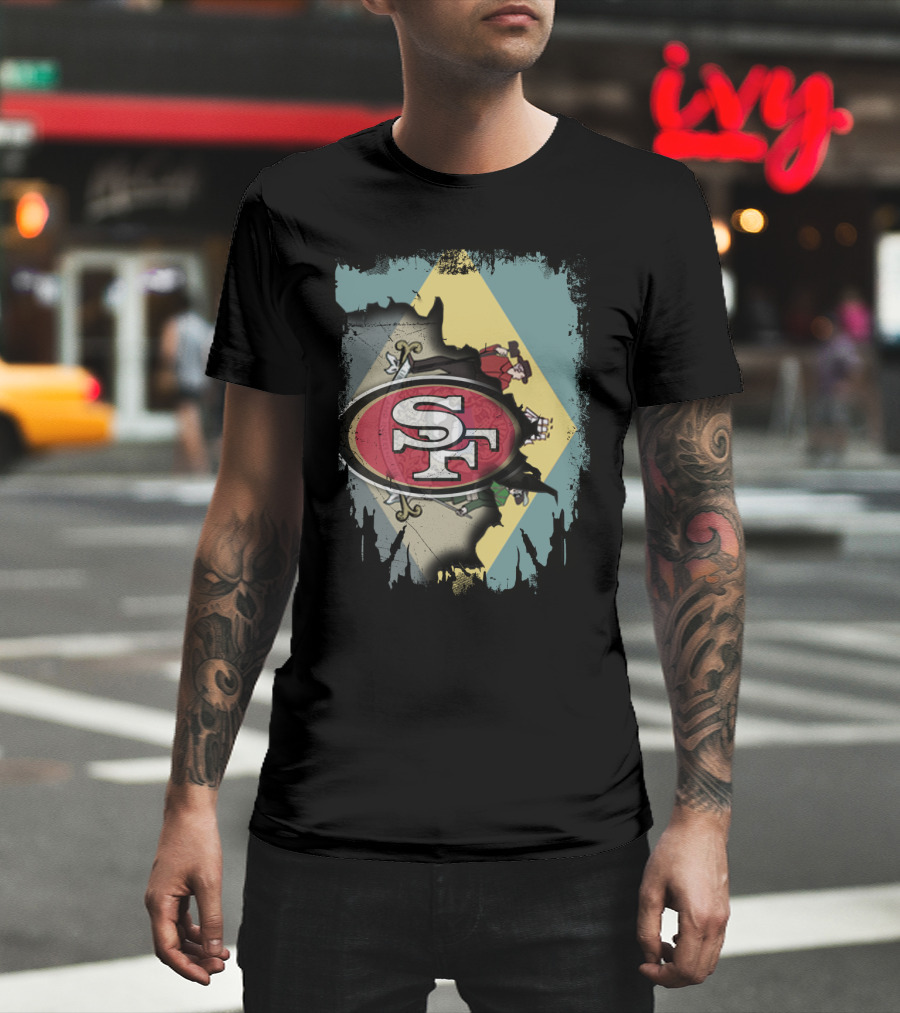 Delaware Unity With San Francisco 49ers Logo Integration T-Shirt