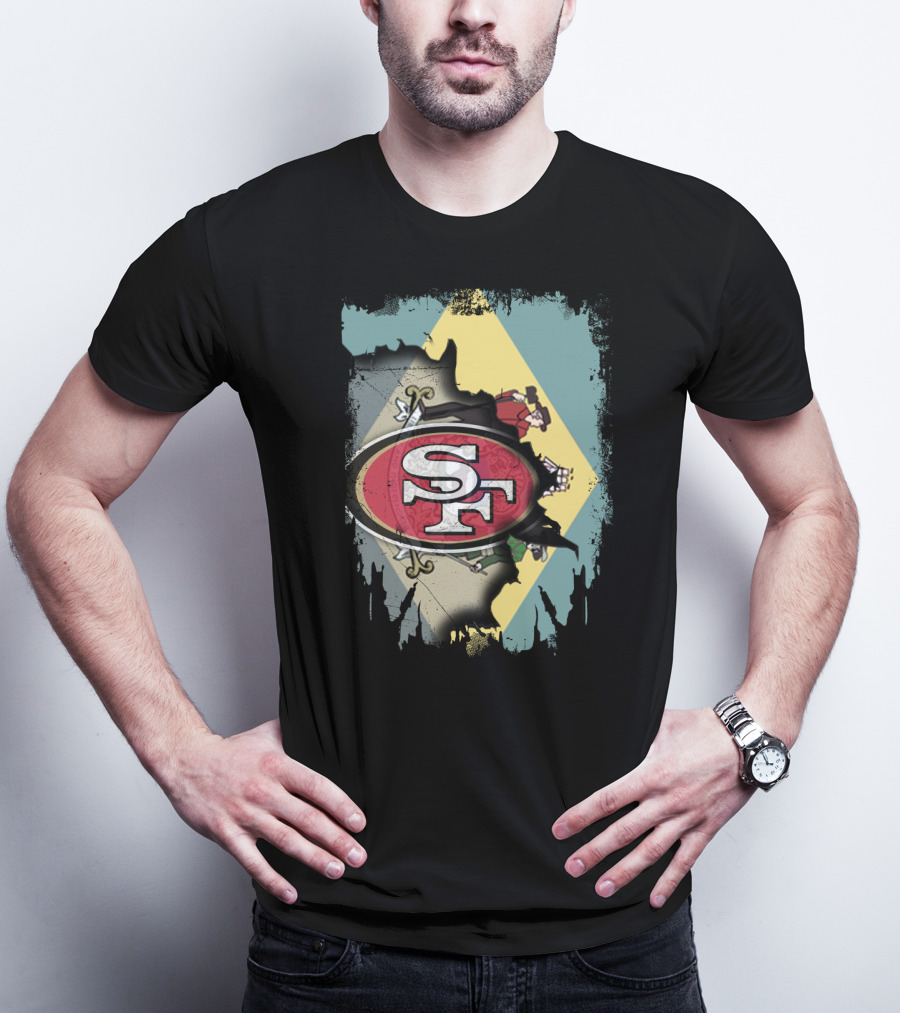 Delaware Unity With San Francisco 49ers Logo Integration T-Shirt