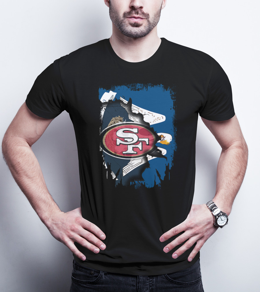 Together Louisiana SF With 49ers Eagle T-Shirt