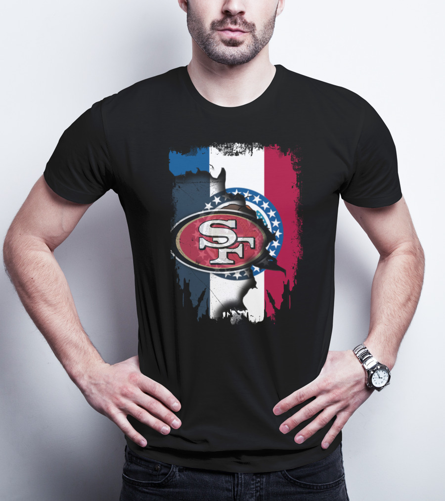 Missouri Pride With 49ers Logo And Flag Colors Unity T-Shirt