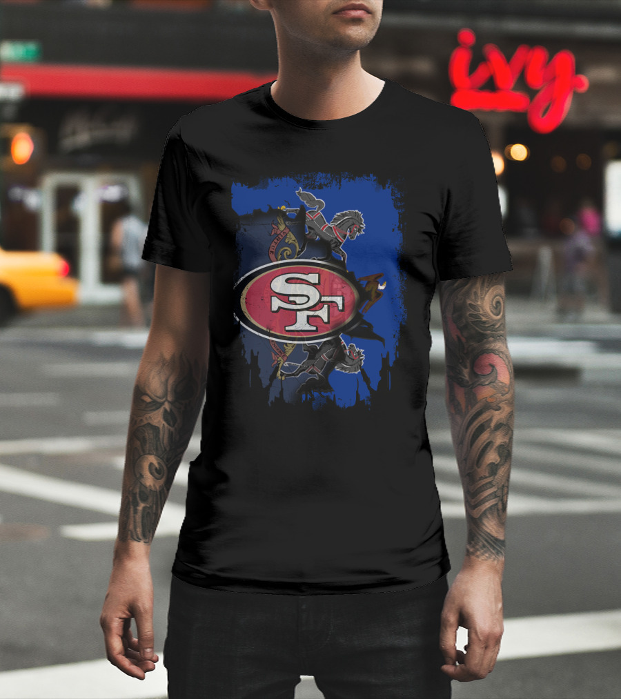 Together Pennsylvania With 49ers SF Crest And Horse Emblem T-Shirt