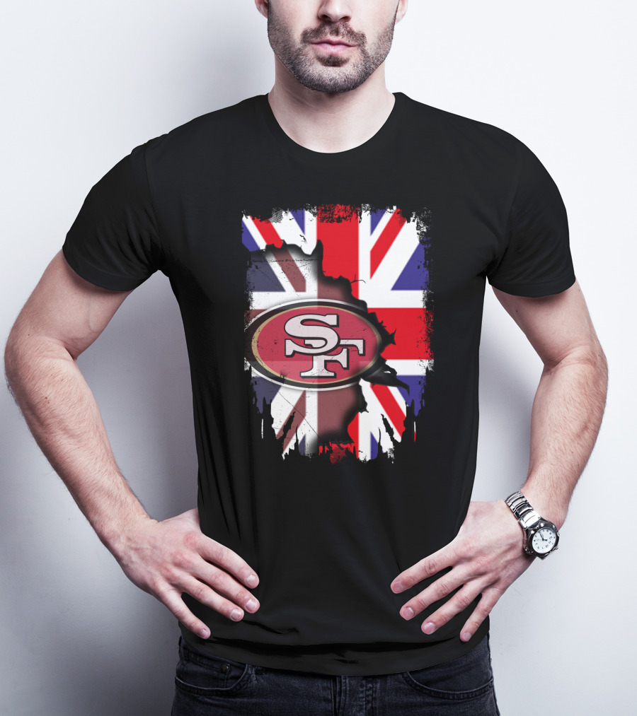 Together United Kingdom With 49ers SF Union Jack Flag T-Shirt