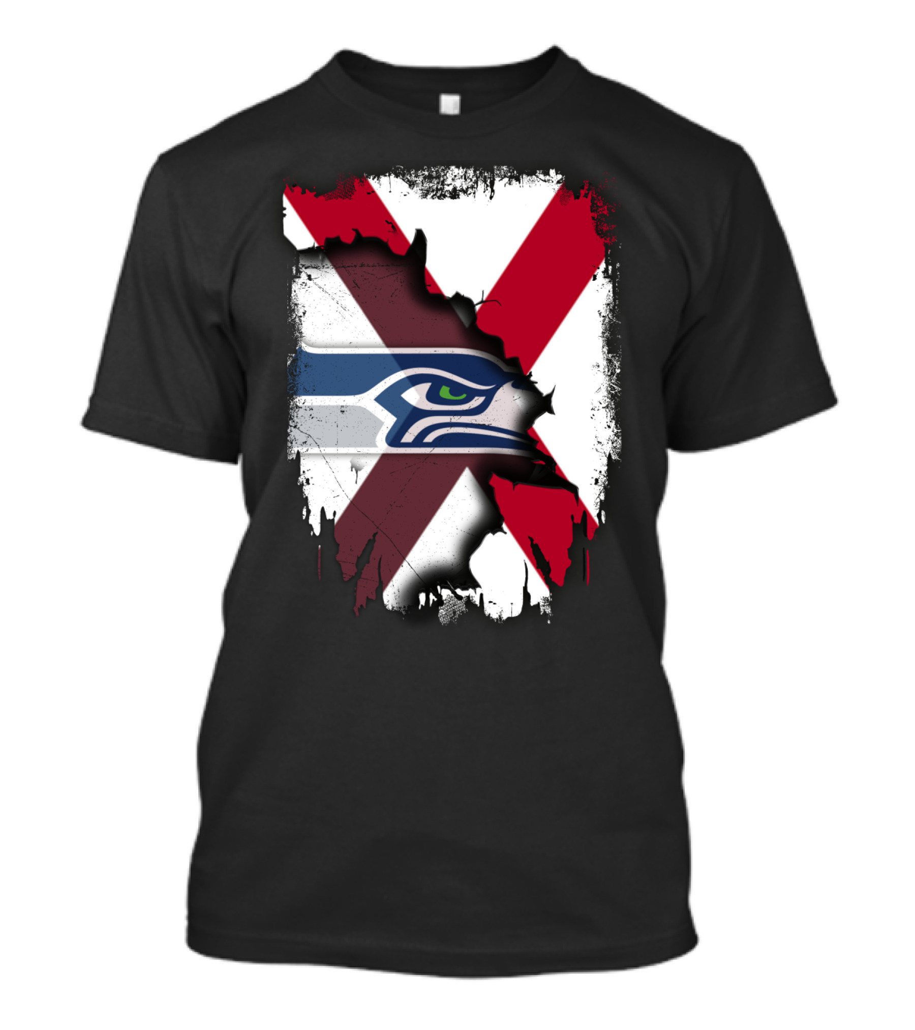 Alabama Cross With Seahawks T-Shirt
