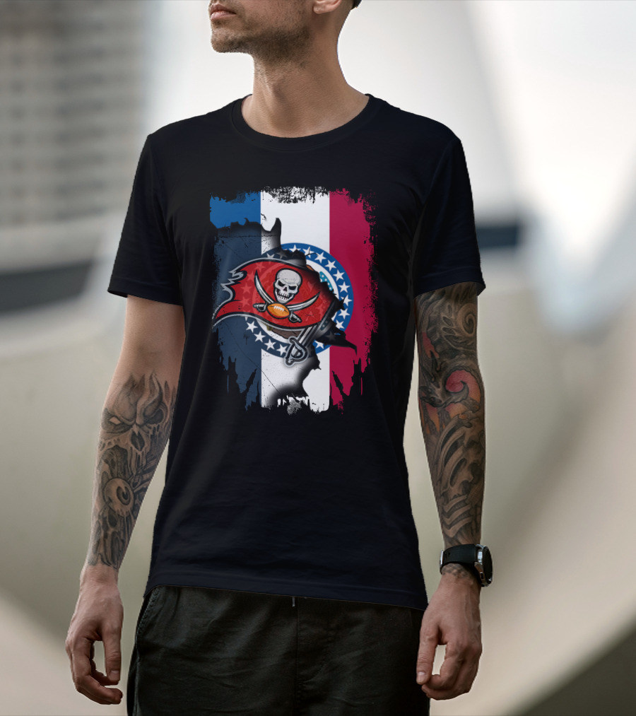Together Missouri Flag With Buccaneers T-Shirt