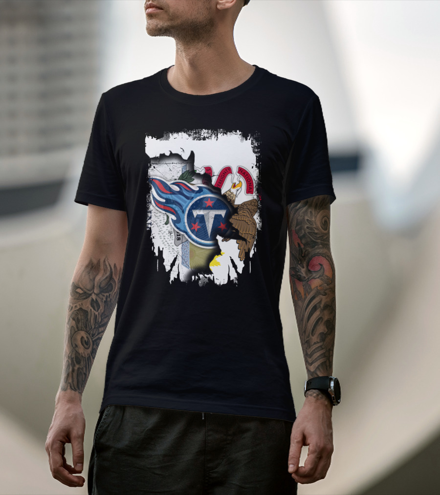Illinois Pride Merged With Titans Emblem T-Shirt