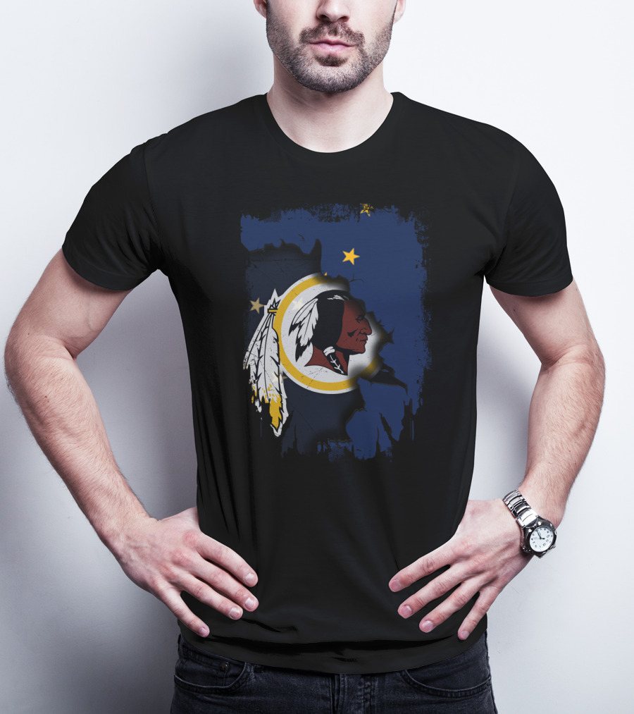 Together Alaska Washington Redskins Flag Fusion T-Shirt