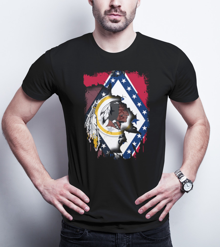Together Arkansas Flag With Redskins T-Shirt