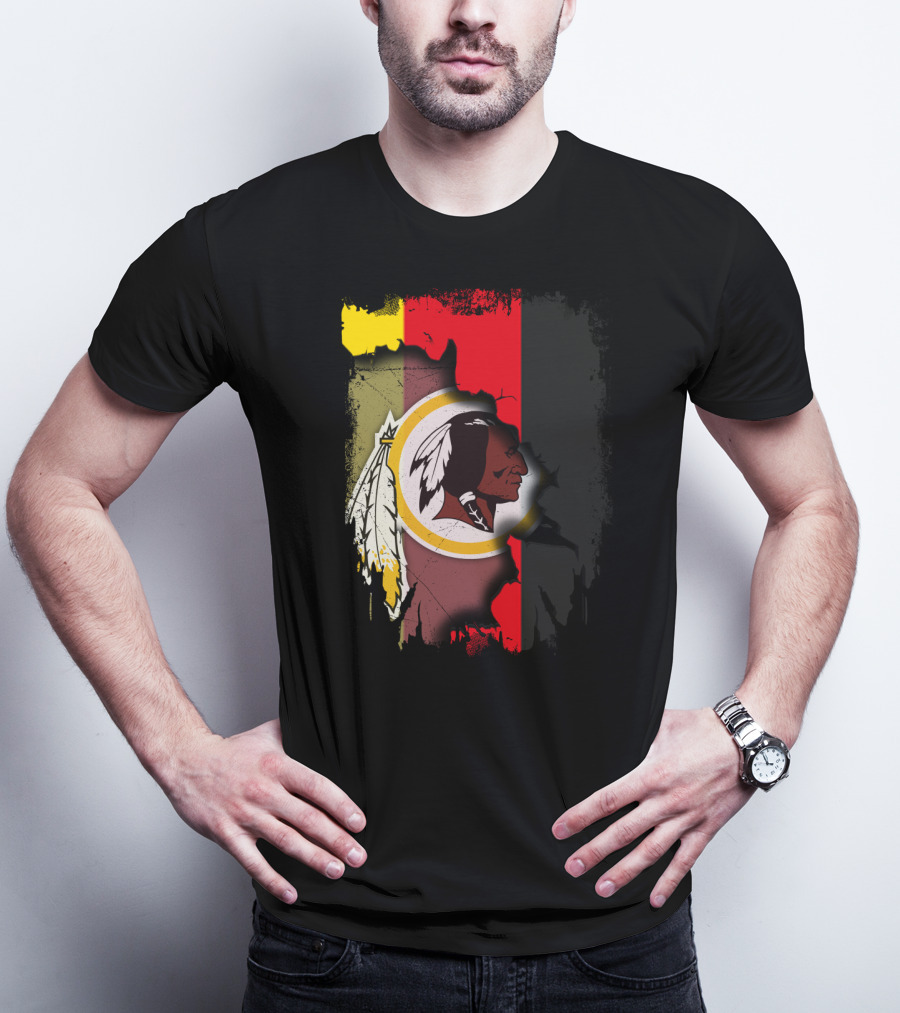 Germany Flag And Washington Football Team Logo Fusion T-Shirt