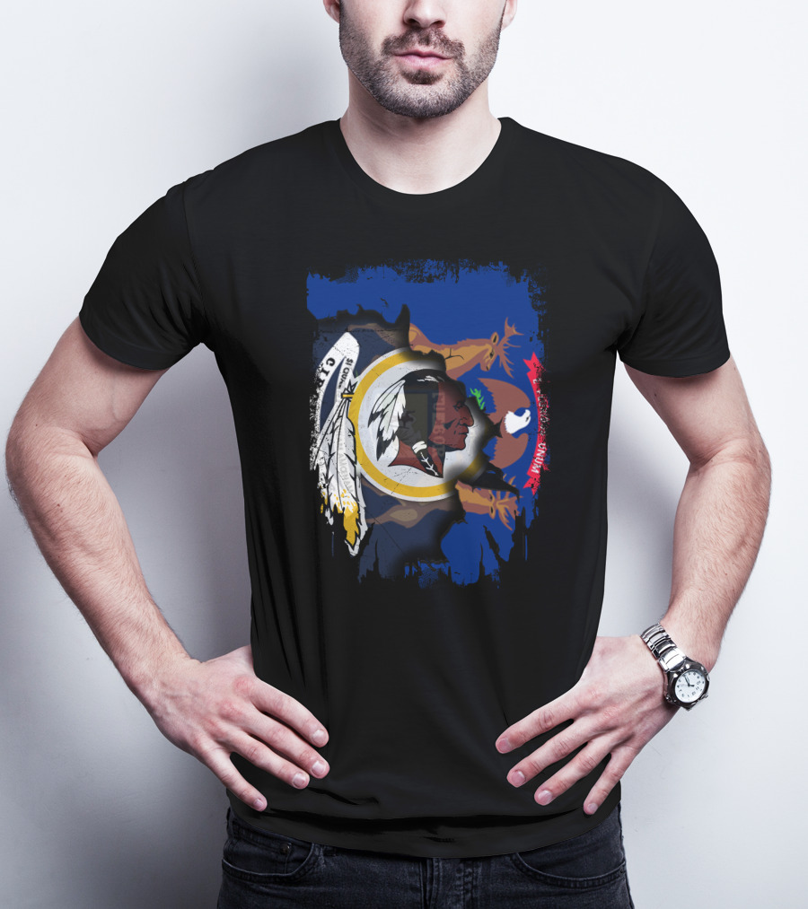 Michigan Unity With Historic Redskins Symbol T-Shirt