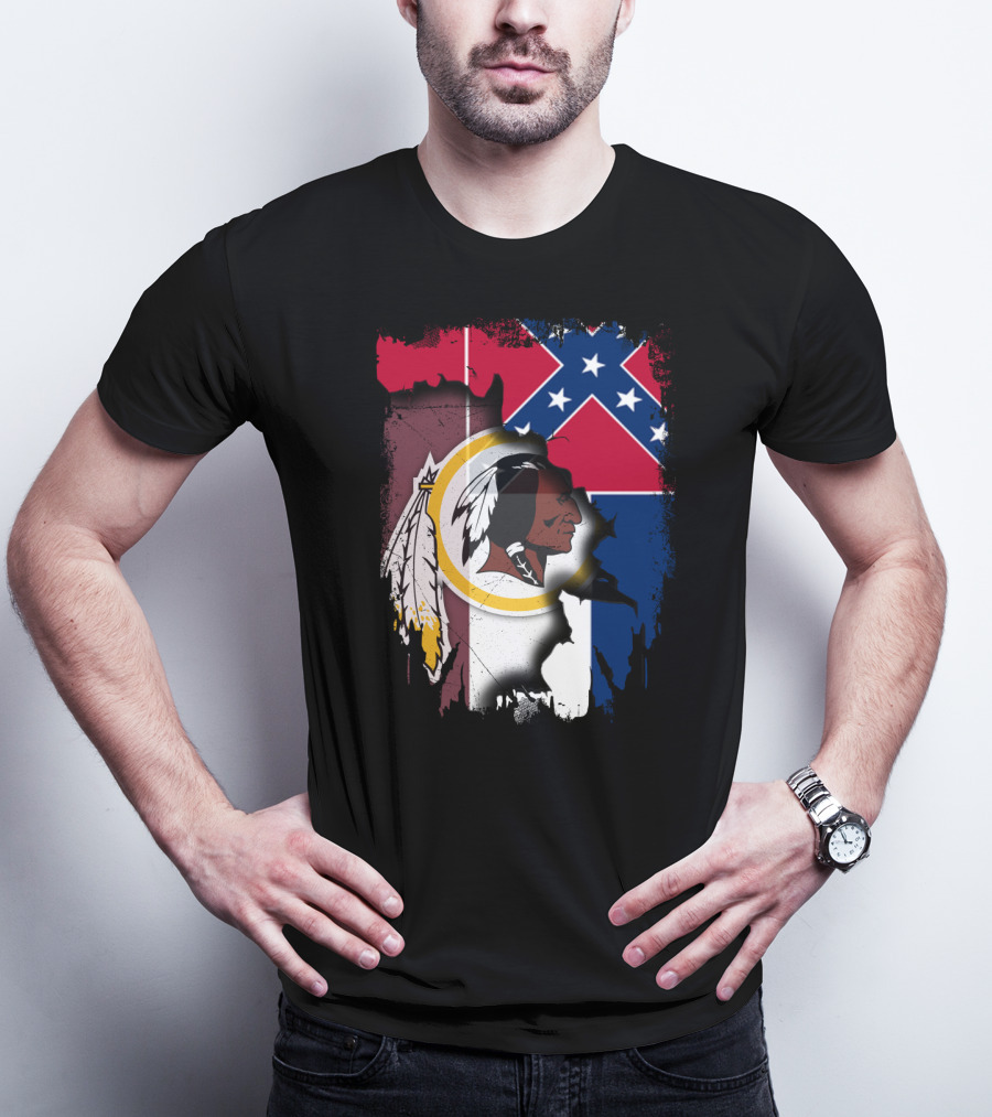 Together Mississippi Redskins Flag Fusion T-Shirt