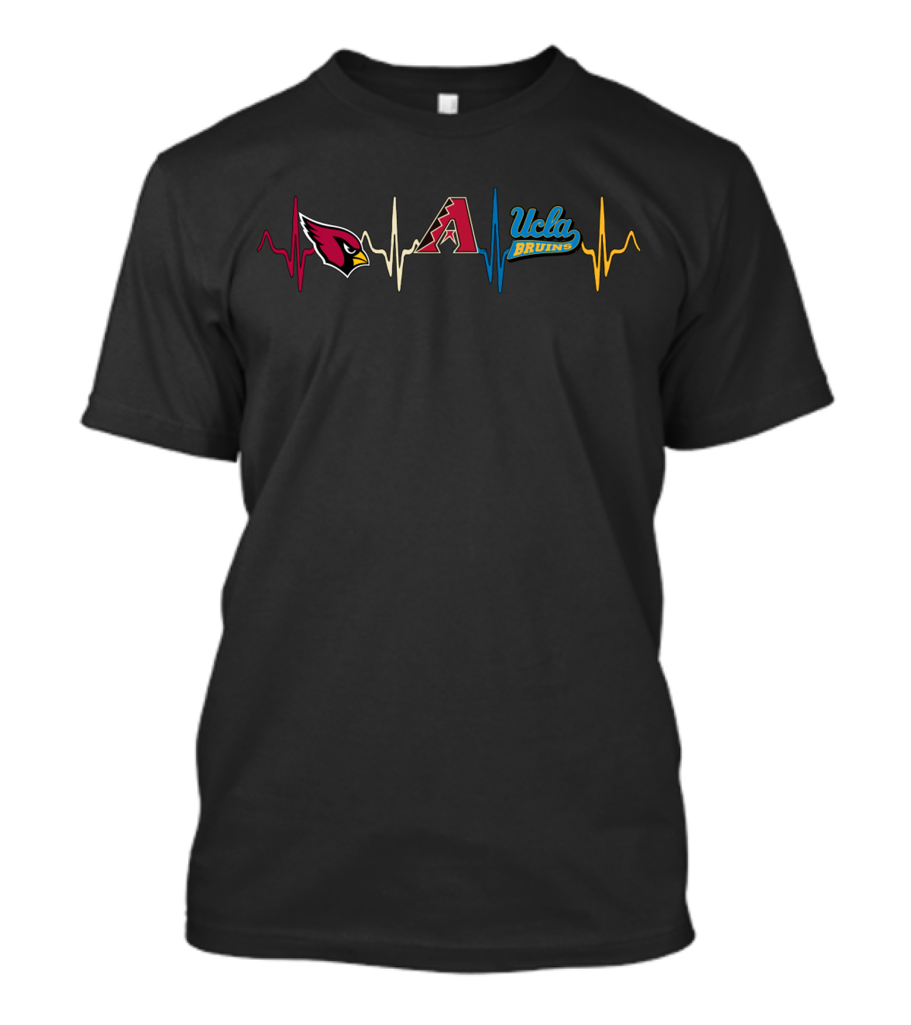 Cardinals Diamondbacks Ucla Bruins Heartbeat T-Shirt