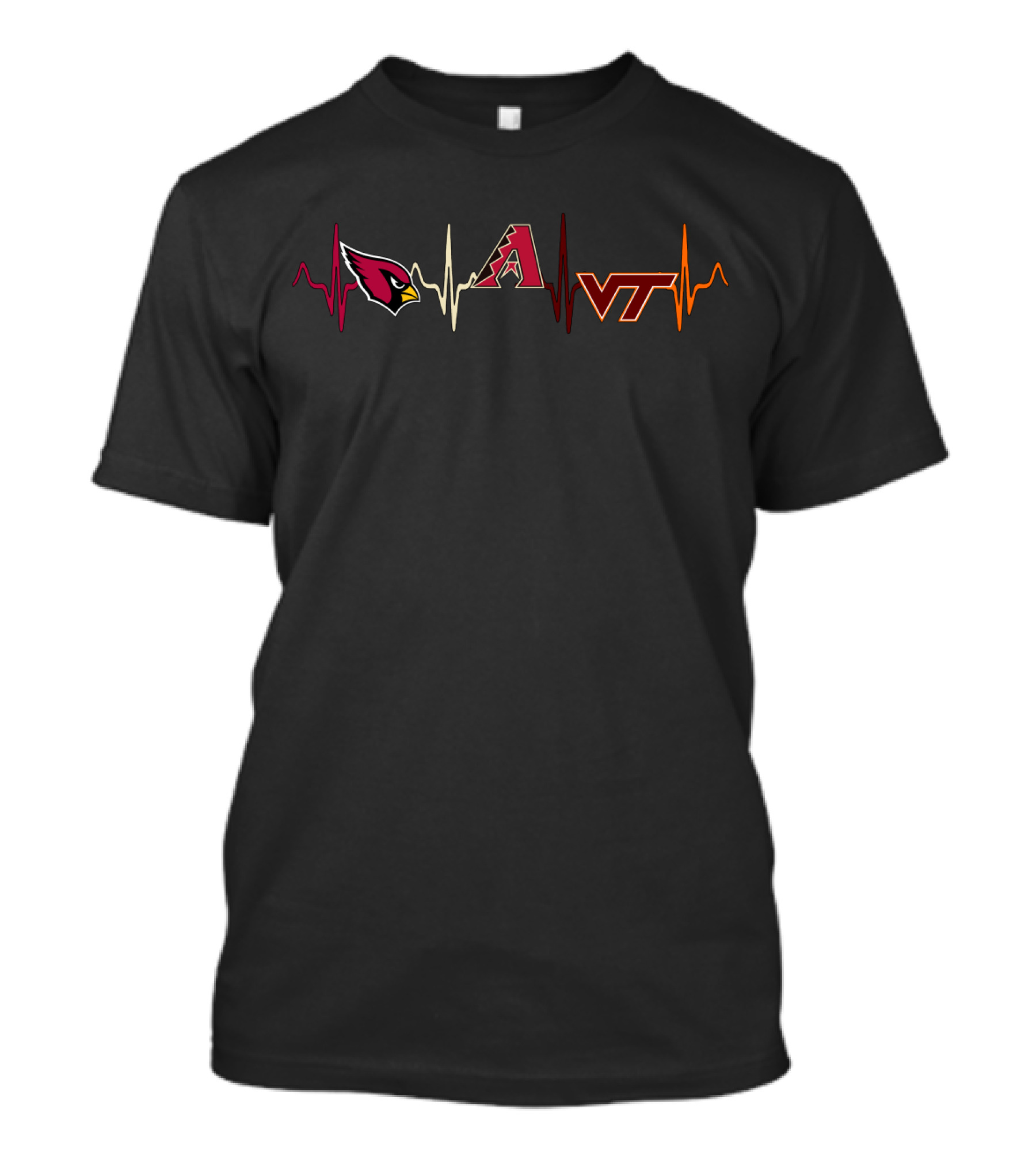 Cardinals Diamondbacks Vt Heartbeat T-Shirt