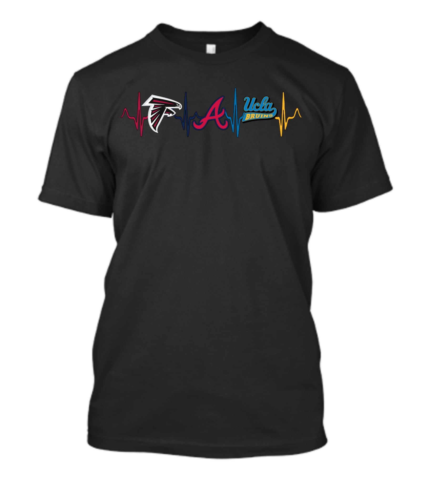 Falcons Braves Ucla Bruins Heartbeat T-Shirt