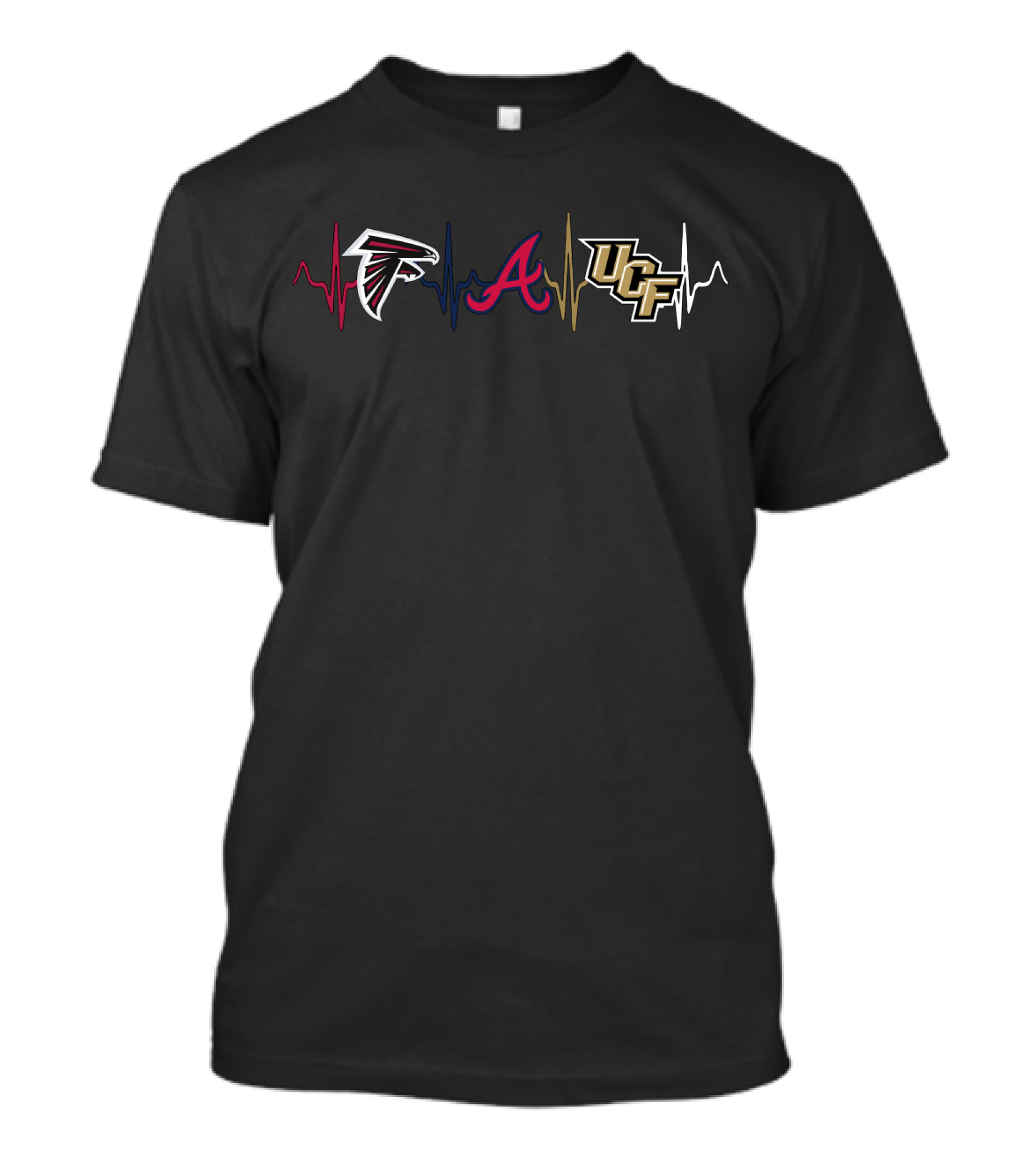 Falcons Braves Ucf Heartbeat T-Shirt
