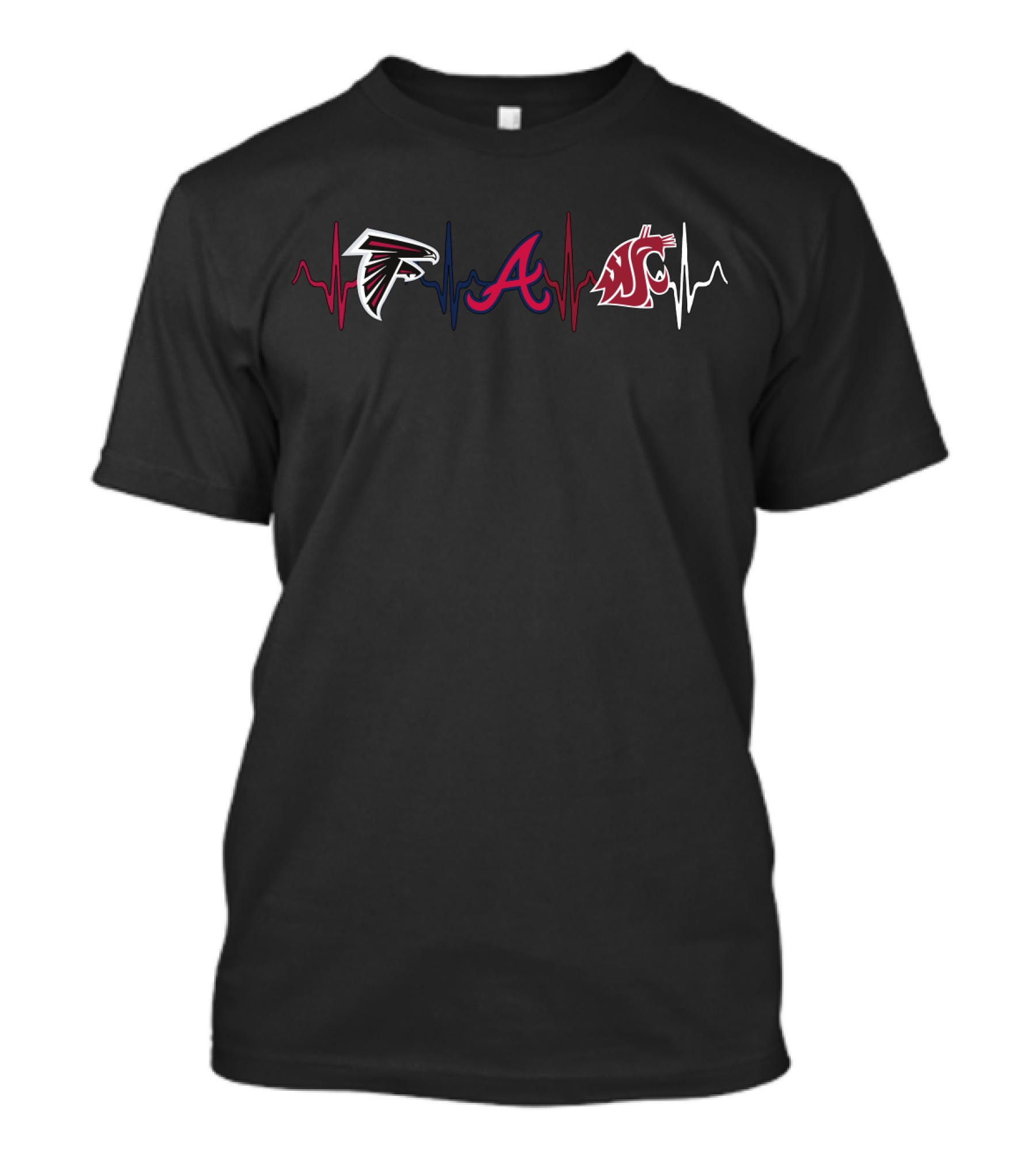 Falcons Braves Wsc Heartbeat T-Shirt