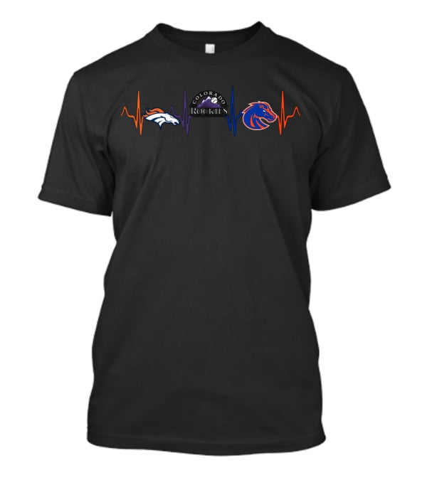 Bsb Heartbeat Broncos Rockies Love T-Shirt
