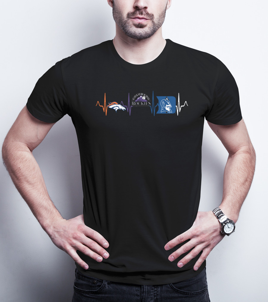 Denver Broncos Colorado Rockies Duke Blue Devils Fan Collection T-Shirt
