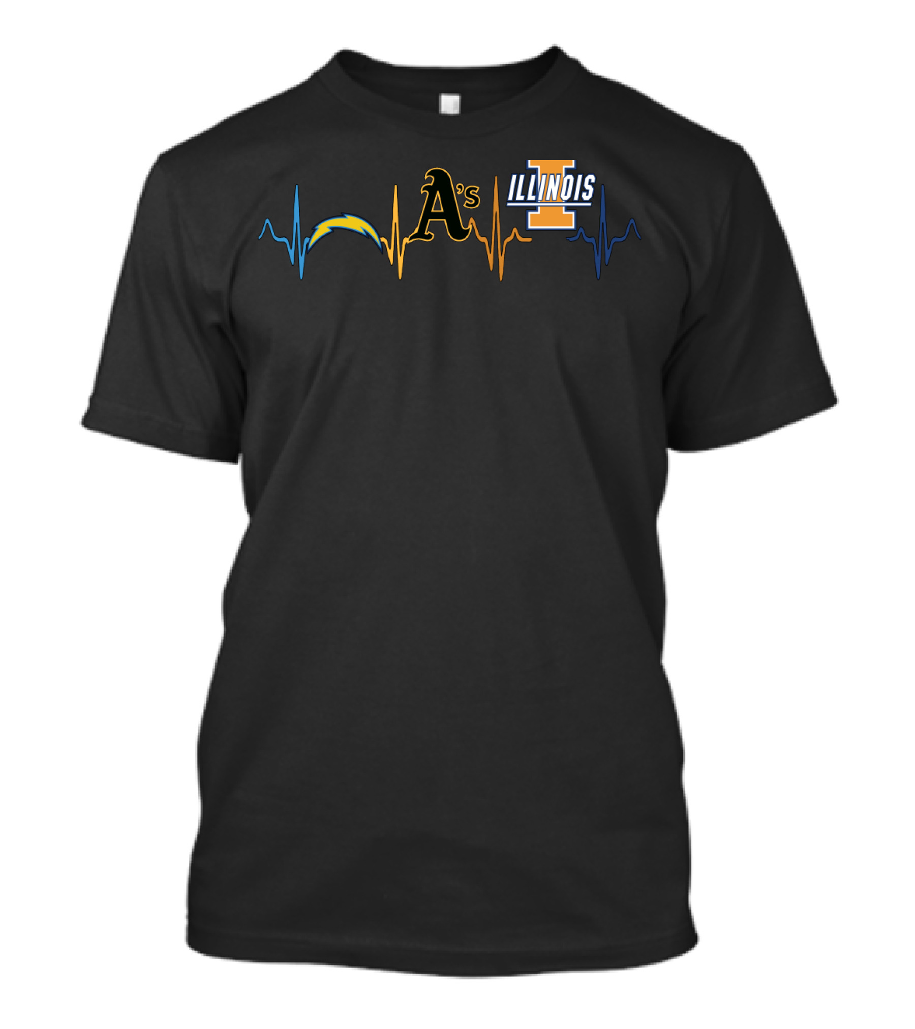 Love Chargers Athletics A's Illinois T-Shirt