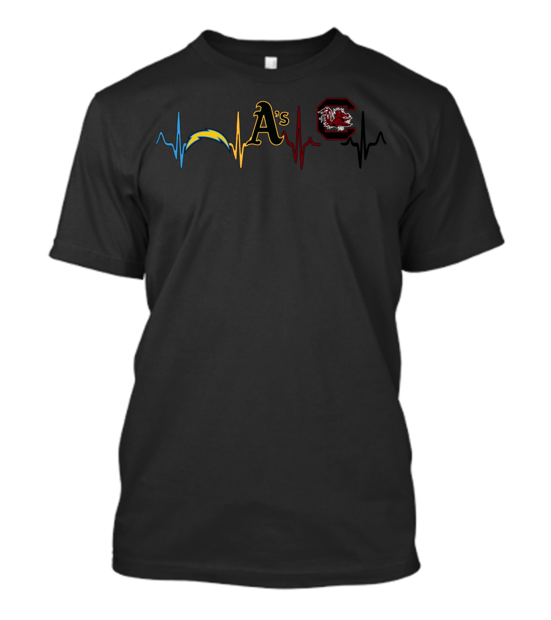 Chargers Athletics Scg Heartbeat T-Shirt