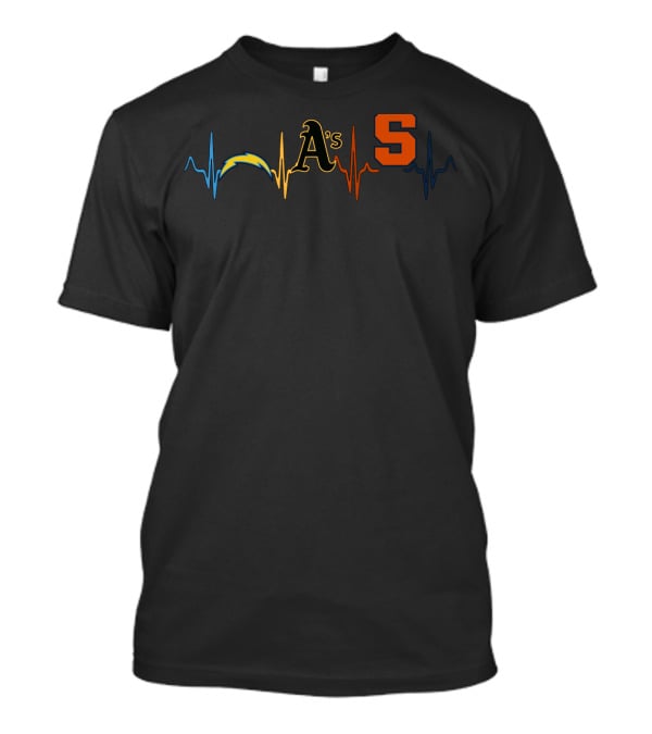 Love Chargers A's S Athletics Theme T-Shirt